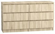 Komoda 140/6 cm - dub sonoma