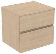 Ideal Standard Finesse - Umyvadlová skříňka, 60x51x56 cm, 2 zásuvky, bílý dub E3433US