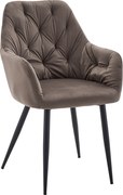 Designové křeslo, hnědá Velvet látka, VERIO NEW