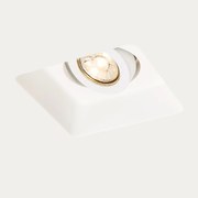 Zapuštěné bodové světlo bílé 15 cm čtvercové naklápěcí - Gypsy Stucco