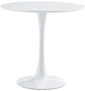 Jídelní stůl, kulatý, bílá matná, průměr 80 cm, REVENTON NEW