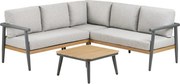 Šedý čalouněný zahradní lounge set pro 4 Comillas – House Nordic