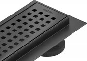 Mexen Flat nerezový sprchový žlab 50 cm vzor M08, černá, 1725050-15