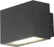 FAN LED-W-AGERA-90 Venkovní nástěnné svítidlo LED AGERA černá hliník 2x3 W 680 lm 3000/4000 K IP54 7 x 18 x 6,5 - FANEUROPE
