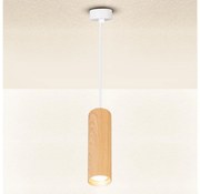 Brilagi - Lustr na lanku SELE 1xGU10/30W/230V bílá/dekor dubu