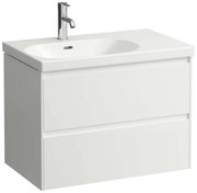 Laufen Lani - Umyvadlová skříňka, 74x45x52 cm, 2 zásuvky, lesklá bílá H4035921122611