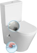 Sapho Sapho, PACO CLEANWASH WC kombi mísa, integrovaná baterie a bidetová sprška, spodní/zadní, bílá, PC1012RX