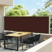 Zatahovací boční markýza / zástěna 140 x 600 cm hnědá 313374