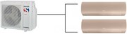Klimatizace Sinclair Terrel champagne 1+2 (2,7kW + 3,5kW) Multi-split R32