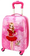 Rogal Růžový dětský cestovní kufr "Dolly" - S (25l)