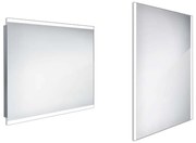 Nimco - Zrcadlo s LED osvětlením, 90x70 cm, hliník ZP 12019