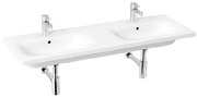 Jika Mio-N - Dvojumyvadlo 130x45 cm, s přepadem, se 2 otvory pro baterie, bílá H8147140001041