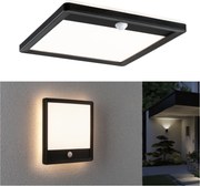 P 94665 LED venkovní panel Lamina vč. pohybové čidlo IP44 hranaté 250x250mm 3000K 14,5W 230V černá umělá hmota - PAULMANN
