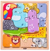 Woody Puzzle na desce Zvířátka