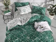 Povlékáme.cz Bavlněné povlečení Mramor zelený 140x200 70x90