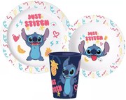 Sada plastového nádobí Lilo a Stitch s kelímkem - 3 díly