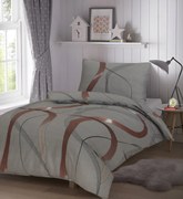 Jahu Modern House Gold ribbon flanelové povlečení Rozměr: 1x 70 x 90 a 1x 140 x 200 cm