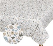 Bellatex Ubrus EMA Kvítek béžová, modrá rozměr 100x100 cm
