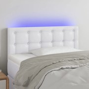 Čelo postele s LED bílé 100x5x78/88 cm umělá kůže