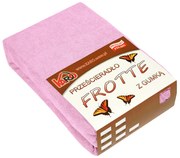 Froté prostěradlo s gumou 200x220 růžové světle 018 silné 200g/m2 KARO