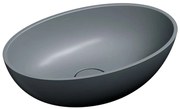 OMNIRES Shell M+ - Umyvadlo na desku 50x32 cm, bez přepadu, bez otvoru pro baterii, matná šedá SHELL500UNAG