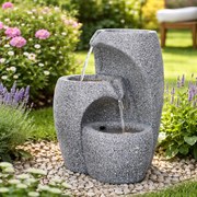 Zahradní solární fontána BestBerg SF-25 / polyresin / 33 x 33 x 47 cm