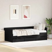 Daybed se zásuvkou Černý dub 90 x 190 cm Kompozitní dřevo 3333998