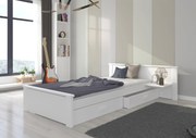 ADRK Postel ALDEX Shelf, CH-Alde-Sh-W-190-E1958, 180x80 cm s policí, bílá