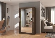 ADRK Furniture Skříň posuvná se zrcadlem TIBAGO 120
