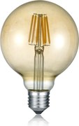 Teplá bílá LED/filamentová žárovka E27, 6 W Globe – Trio