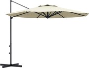 Zahradní slunečník Outsunny Ø294x242 cm s nastavitelnou výškou, 360° otáčející se tyč, nastavitelný úhel střechy a ventilační otvor pro terasu a bazén