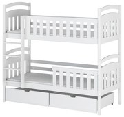 Lano Furniture Dětská patrová postel Sebus bílá Rozměr (cm): 80x160