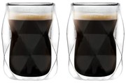 Dvoustěnné hrnky na espresso v sadě 2 ks 100 ml Geo – Vialli Design