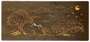 Li-Go "Čtyři duby" světelný obraz 230V 130x60cm provedení povrchu: dub