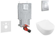 Grohe Uniset - Set předstěnové instalace, klozetu a sedátka Subway 2.0, DirectFlush, SoftClose, CeramicPlus a tlačítka Skate Cosmo, chrom 38643SET-KI