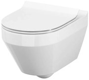 Cersanit Crea - Závěsné WC se sedátkem SoftClose, CleanOn, bílá S701-212