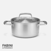 Fabini Hrnec FABINI & Pohlreich, ø 20 cm (3 l) - Nerezový beznýtový hrnec z pětivrstvé nerezové oceli s poklicí
