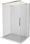 Mexen Rox-3S, Lc 3-stěnný posuvný sprchový kout 160 x 95 cm, čiré sklo, zlatý profil, 8C2L-160-095-50-00-3S