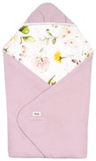 Lionelo - Zavinovačka do autosedačky TRAVEL SWADDLE 90x90 cm Pink Flower 5903771720731