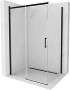 Mexen Omega sprchový kout 100x90cm, 8mm sklo, černý profil-čiré sklo, 825-100-090-70-00