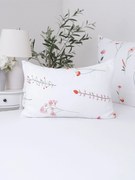 MK Lůžkoviny Mušelínový povlak na polštář 40 x 60 cm - Vlčí máky bílé