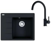 Franke Sety - Kuchyňský set G269O, fragranitový dřez CNG 611-62 TL/7 a baterie FC 6018.071, onyx 114.0700.667
