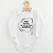 Dětské body s potiskem New Baby Když brečím, tak mám asi nějaký problém!, vel. 74 (6-9m)