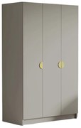 Šatní skříň CAMON 150 cm - béžová/zlaté úchytky