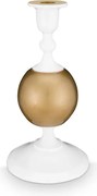 Pip Studio kovový svícen střední, bílo-zlatý (Kovový svícen 24 cm)