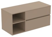 Ideal Standard Finesse - Umyvadlová skříňka, 120x51x56 cm, 2 zásuvky, Matt Greige E3438UP