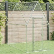 Klec pro kuřata stříbrná 200 x 100 x 190 cm pozinkovaná ocel 172550