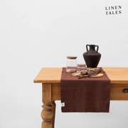 Lněný běhoun na stůl 40x150 cm Chocolate – Linen Tales