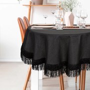 UBRUS TINA (FI) 150 CM ČERNÝ
