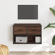TV skříňka hnědý dub 60 x 31 x 39,5 cm kompozitní dřevo a kov